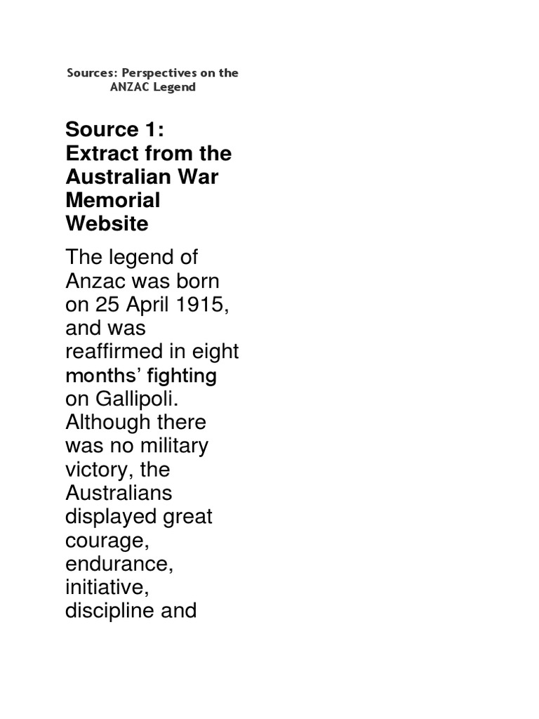 ANZAC Legend: Perspectives & Critiques | PDF | History | Religion ...