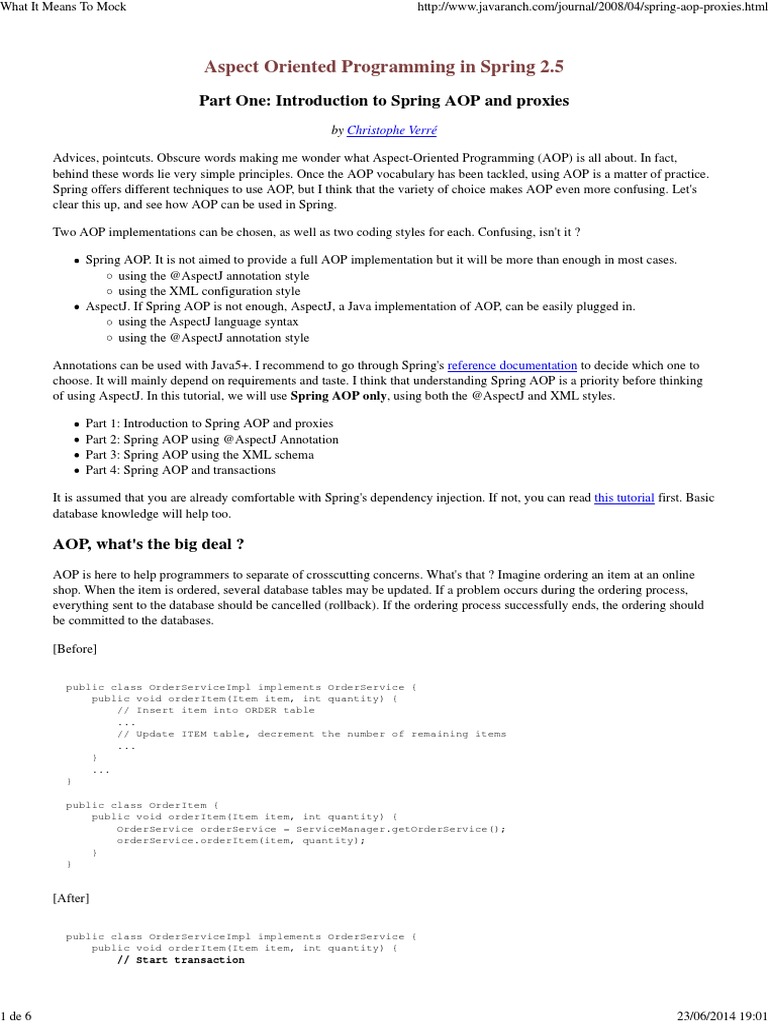 What It Means To Mock | PDF | Spring Framework | Information Technology ...