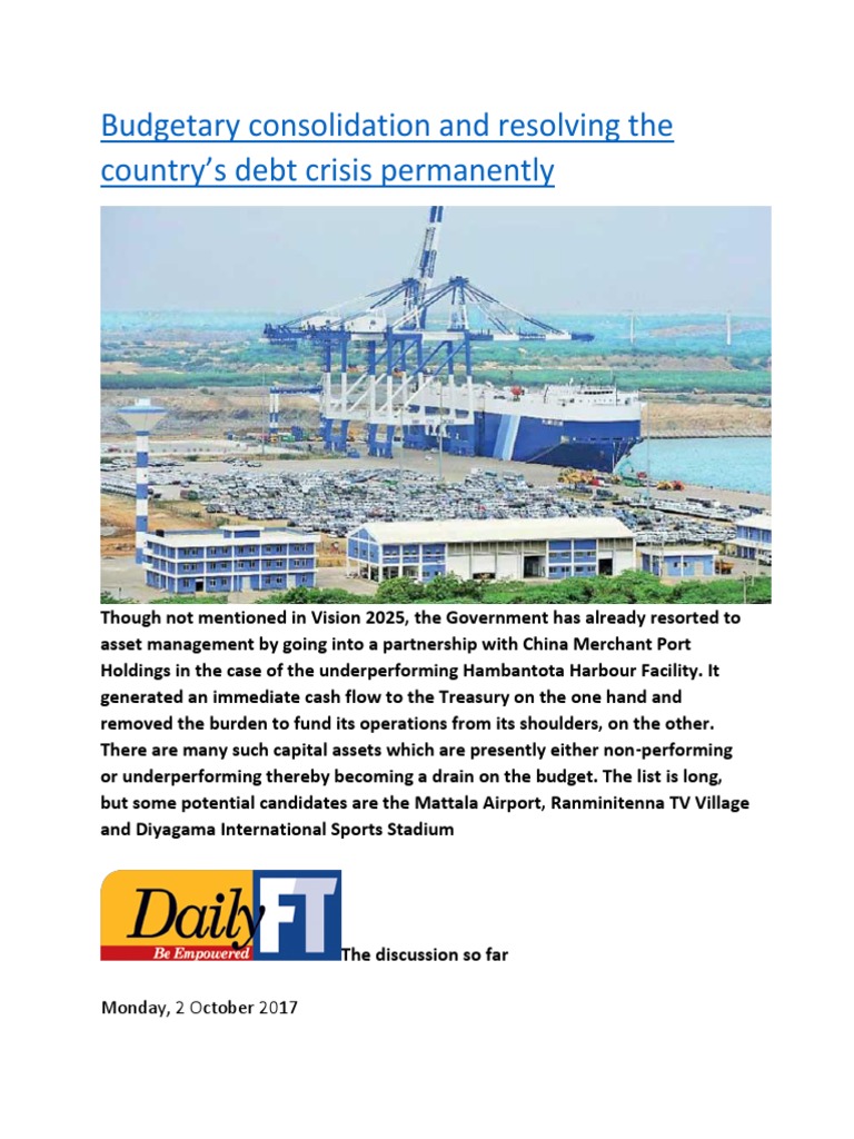 Budgetary Consolidation and Resolving The Country | PDF | Market ...