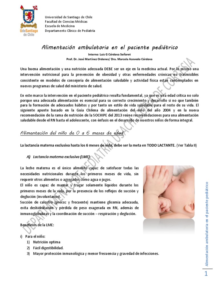 Alimentación Pediátrica: Lactancia y Nutrición | PDF | Amamantamiento ...