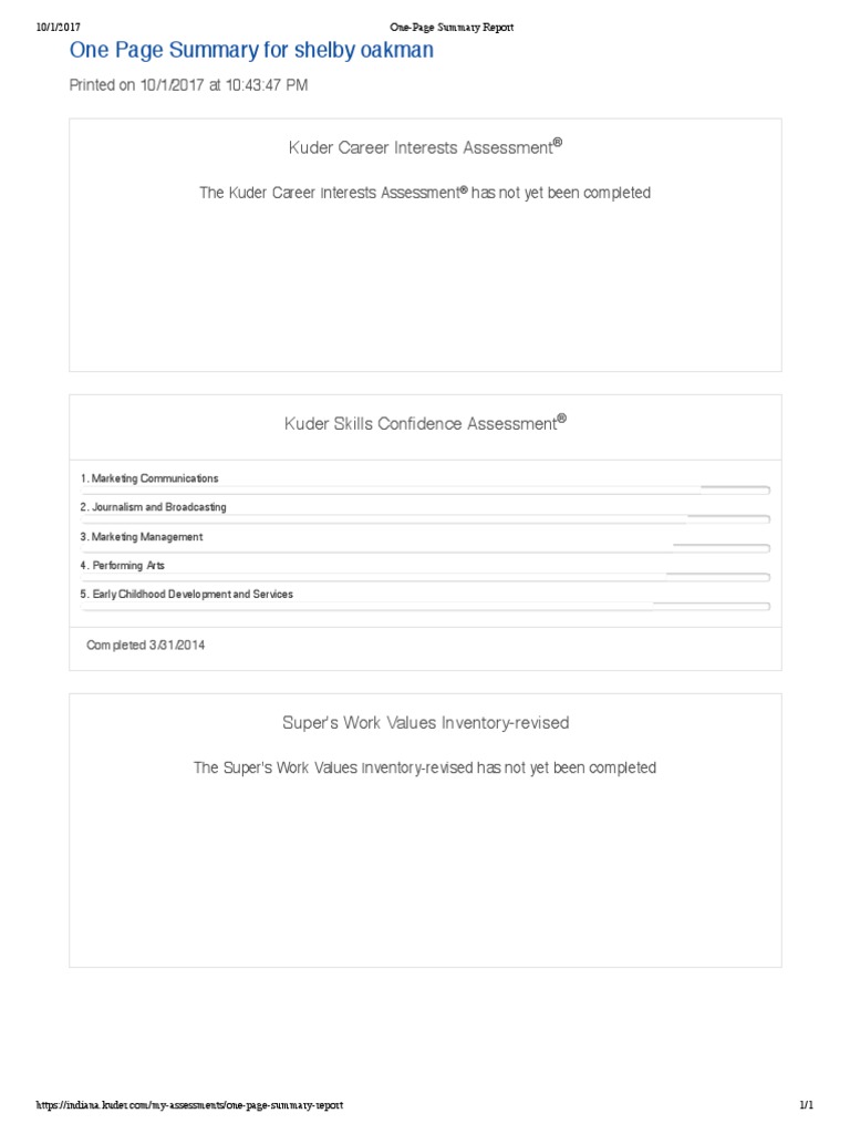One-Page Summary Report | PDF