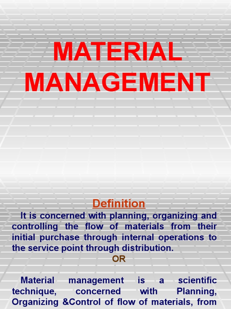 Materials Management | PDF | Inventory | Procurement