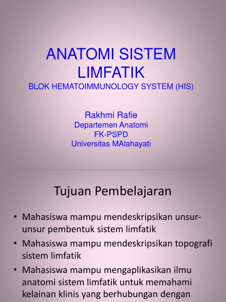 Anatomi Sistem Limfatik | PDF