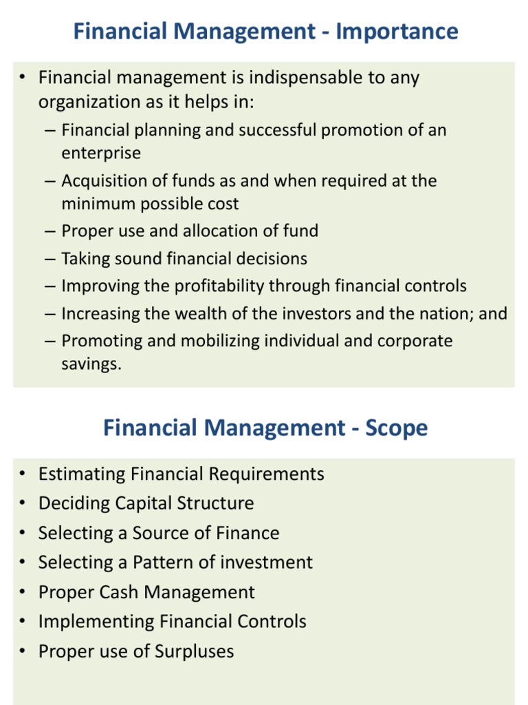 Financial Management - Importance: - Financial Management Is ...