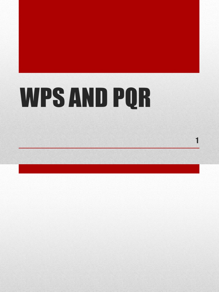 Belajar WPS and PQR | PDF