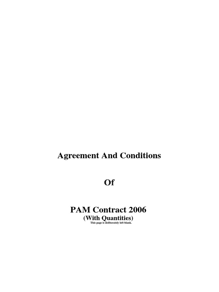 Pam Contract With Quantities | PDF | Architect | Arbitration
