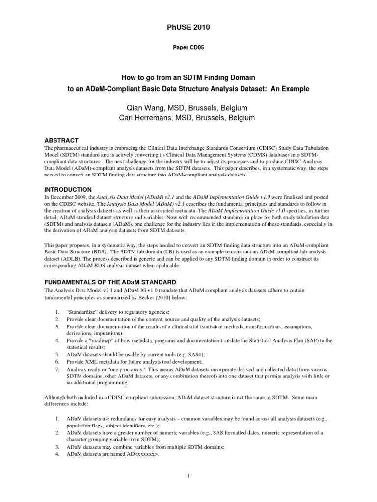 Adlb From SDTM LB Domain | PDF | Data | Computer Data