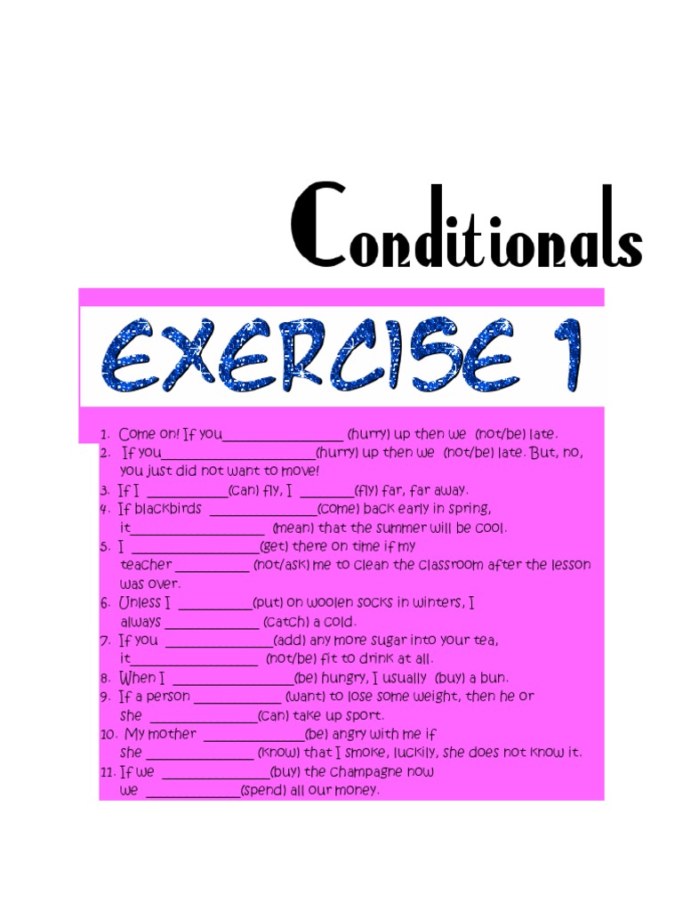Ejercicios First Conditional | PDF