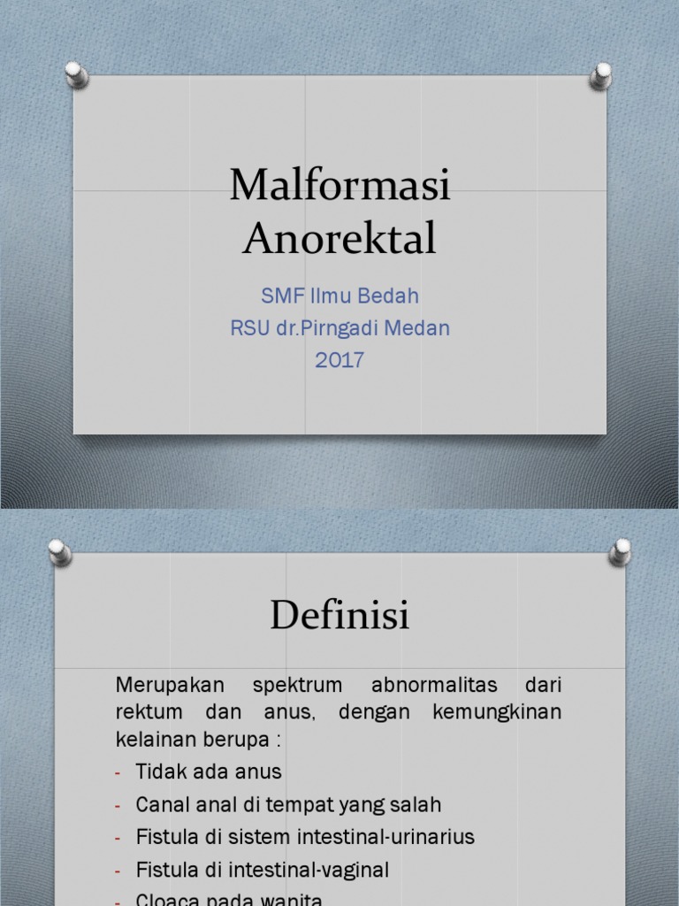 Malformasi Anorektal: Definisi dan Penanganan | PDF