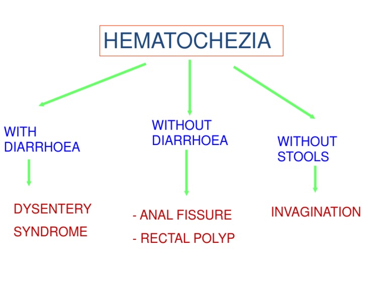 Hematochezia: With Diarrhoea Without Diarrhoea Without Stools | PDF
