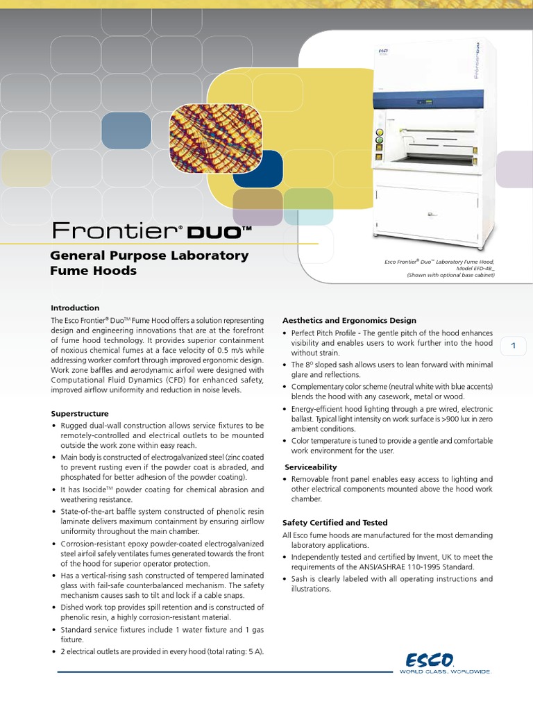 Brosur - Fume Hood Duo | PDF | Building Engineering | Science