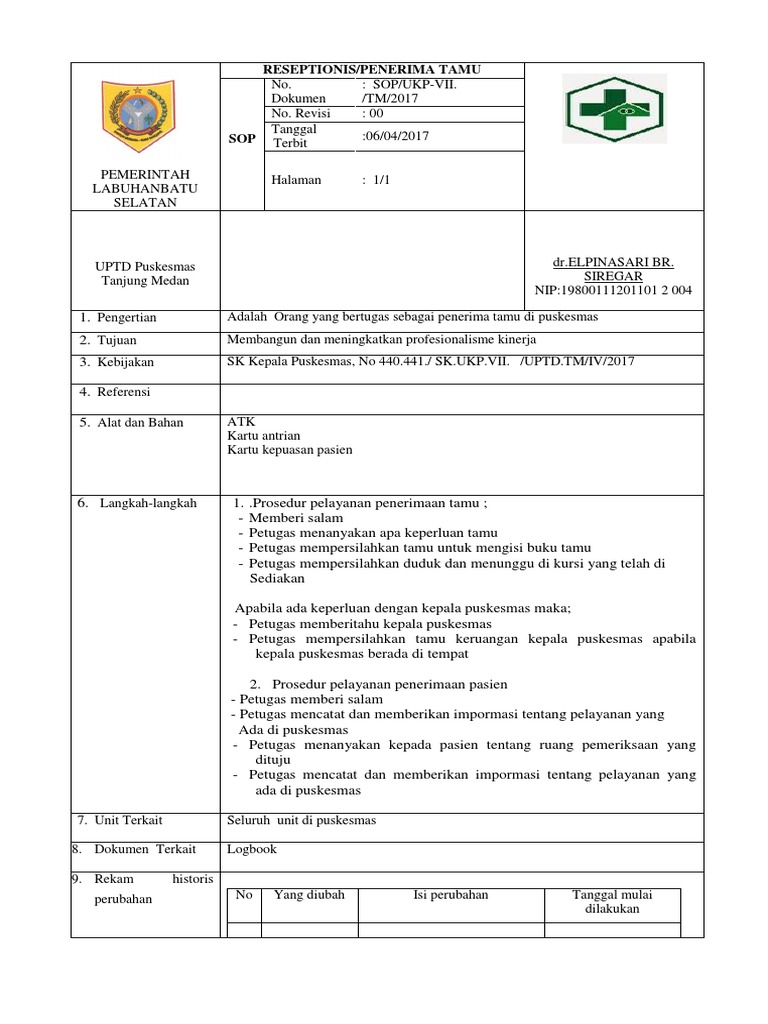 Contoh Sop Yang Sudah Fiks. | PDF