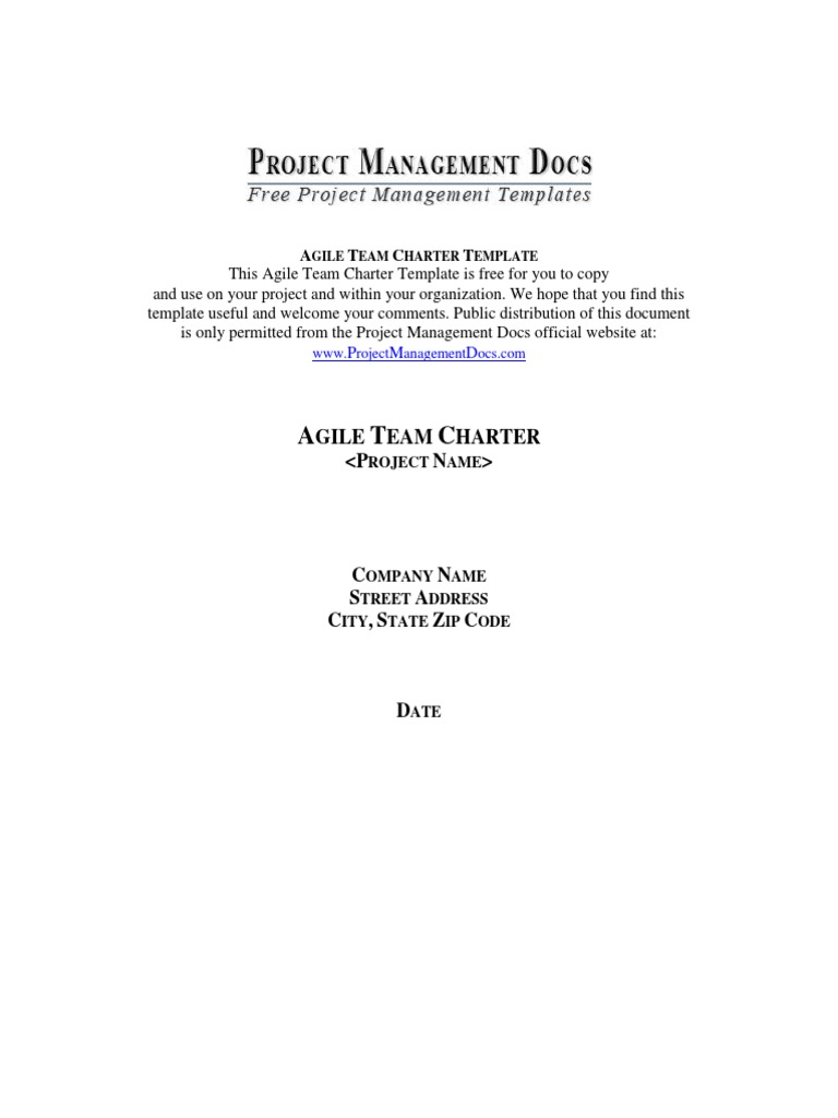 Agile Team Charter | PDF | Agile Software Development | Scrum (Software ...