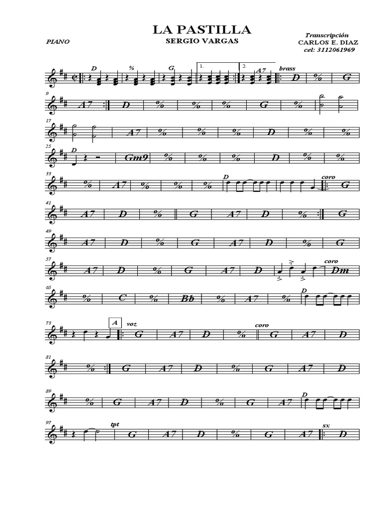 La Pastilla - Piano | PDF