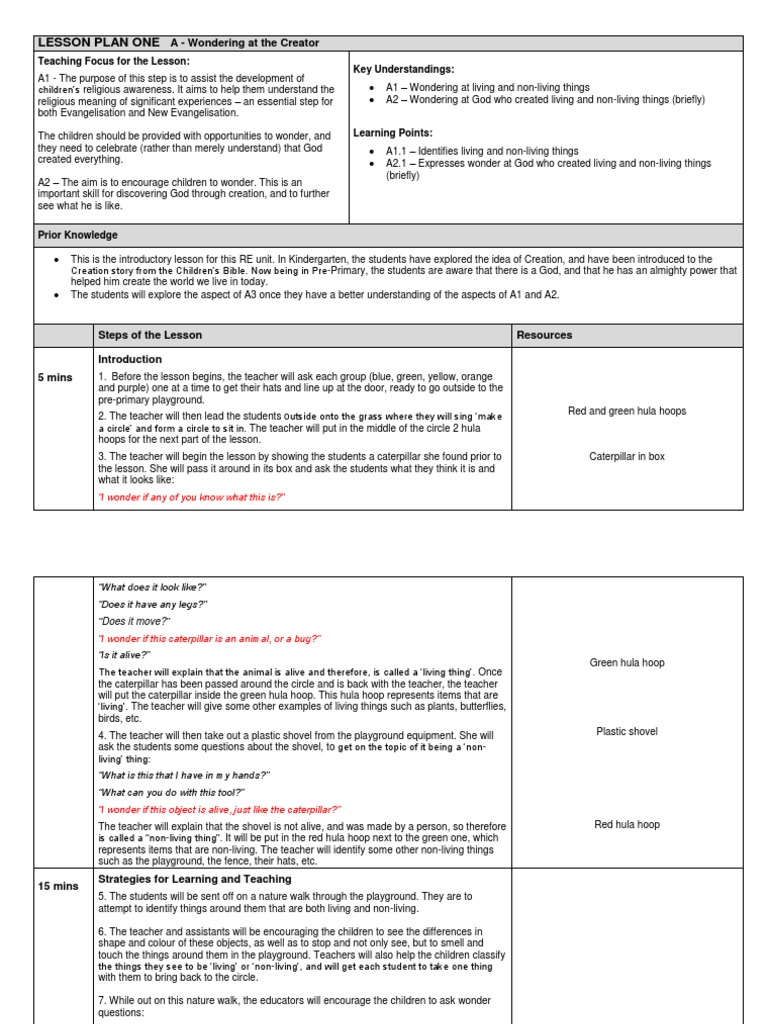 Lesson Plans Abc | PDF | Educational Assessment | Jesus