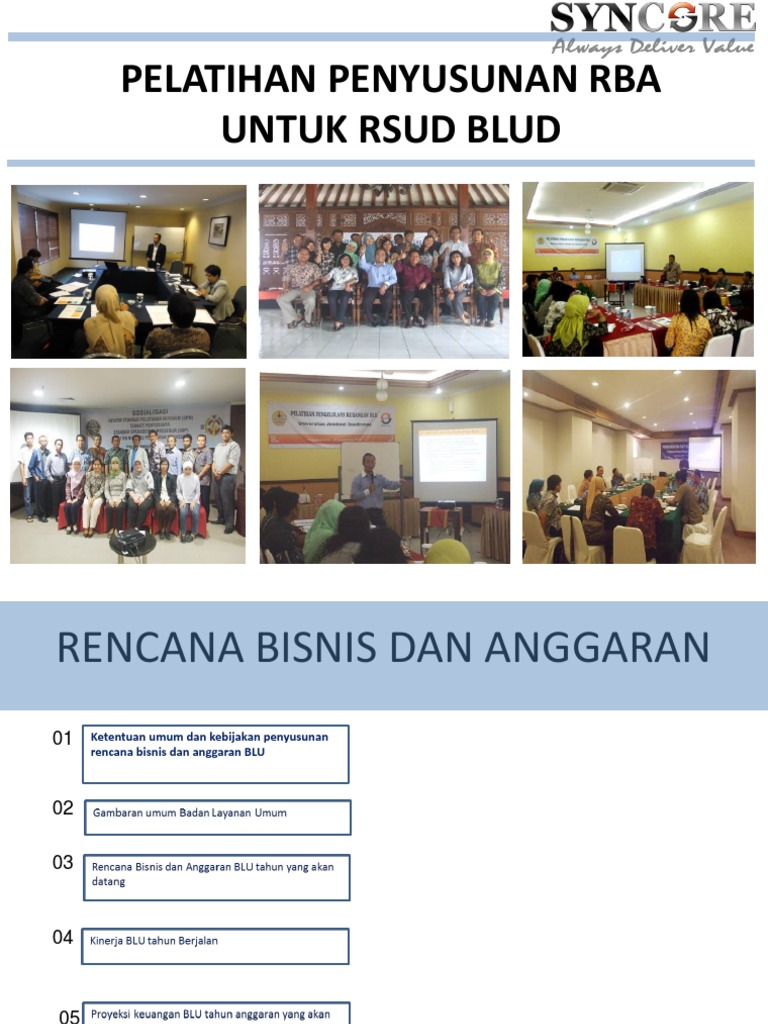 00 Pelatihan Penyusunan Rba Untuk Rsud Blud2 | PDF | Bisnis
