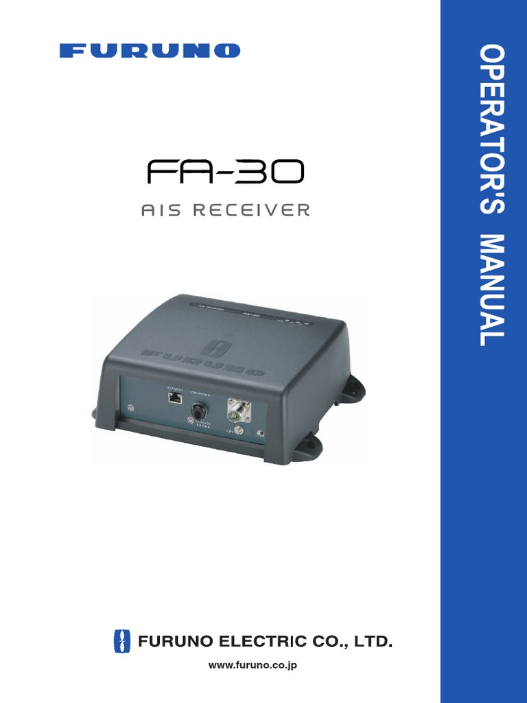 Furuno Fa - 30 Operator Manual PDF | PDF | Coaxial Cable | Electrical ...