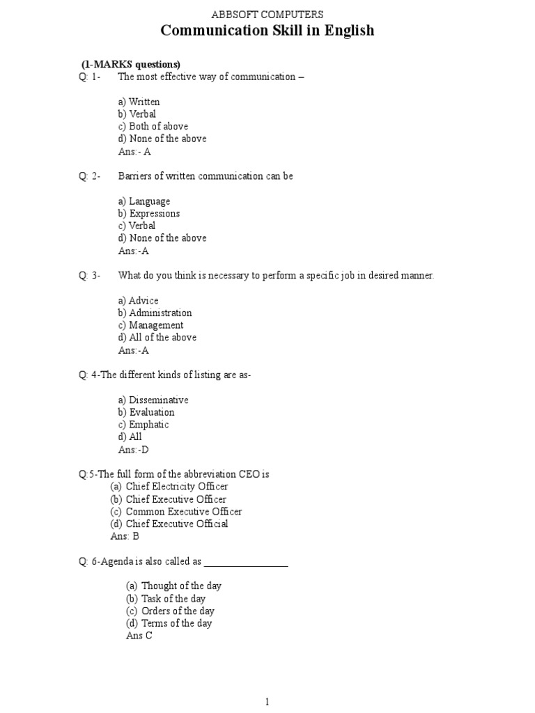 Communication Skills in English | PDF | Microsoft Power Point | Reading ...
