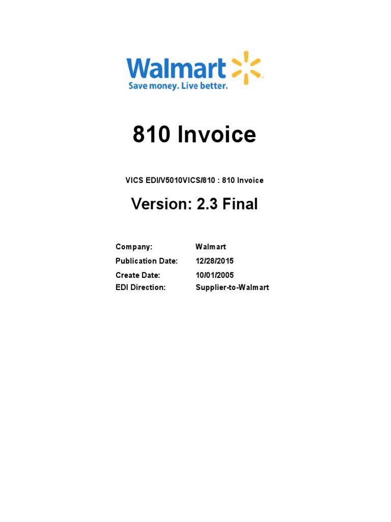 810 in Voice 5010 | PDF | Invoice | Electronic Data Interchange