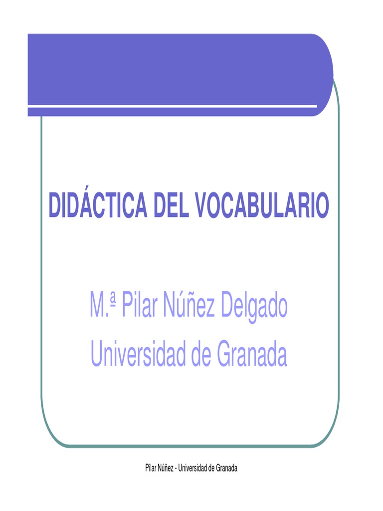 VOCABULARIO Presentación | PDF | Diccionario | Palabra