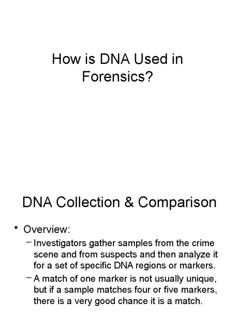How Is DNA Used in Forensics? | PDF | Dna Profiling | Microsatellite