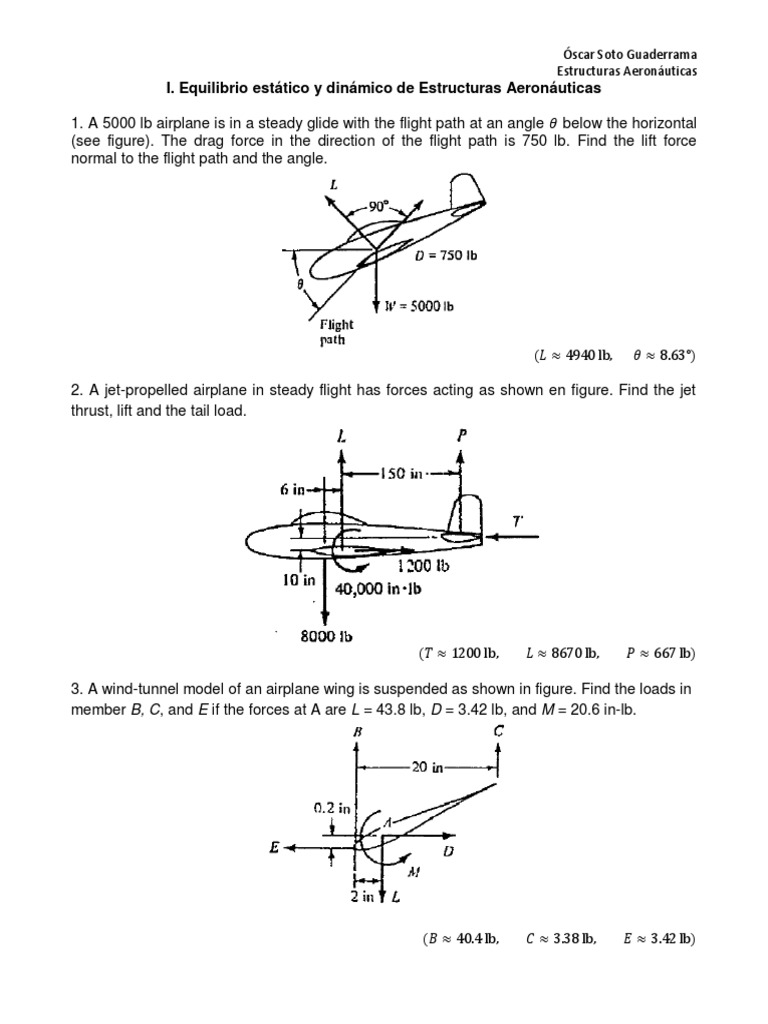 Guia Estructuras Aeronauticas | PDF | Flight | Lift (Force)