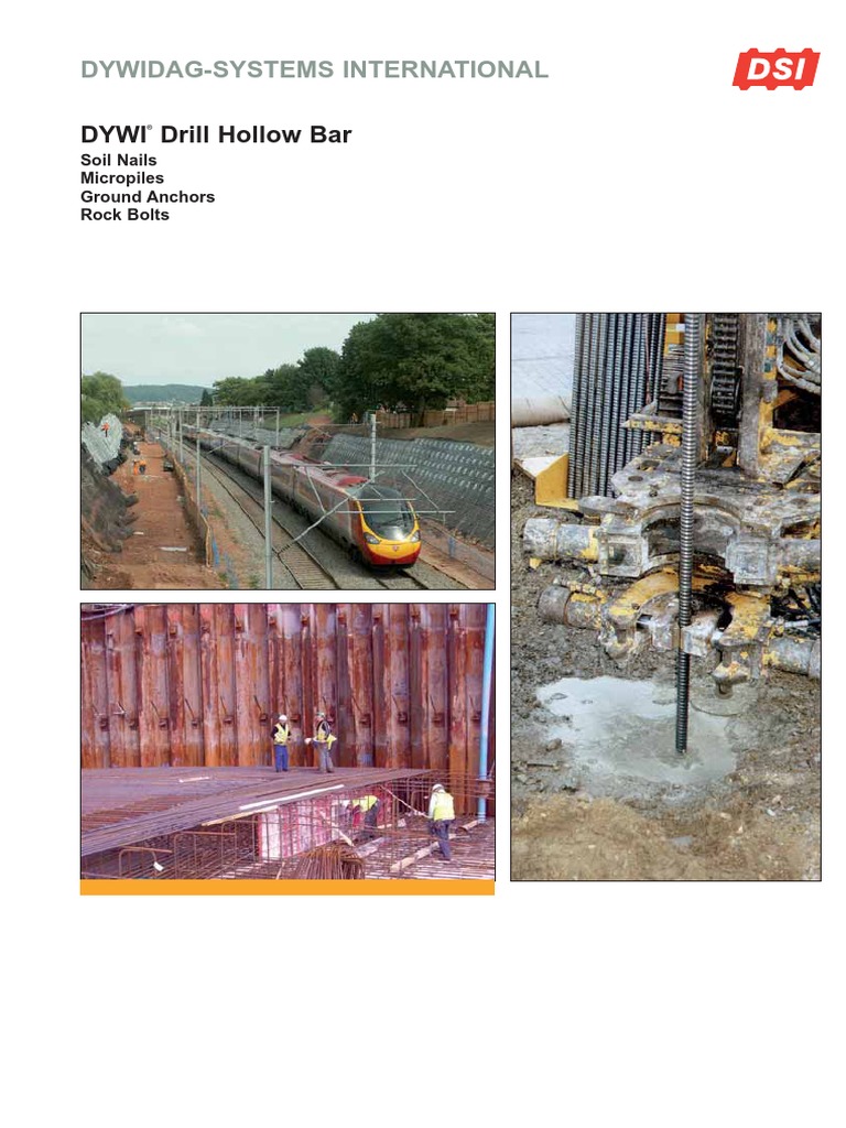 DSI UK DYWI Drill Hollow Bar ENG PDF | PDF | Technology & Engineering