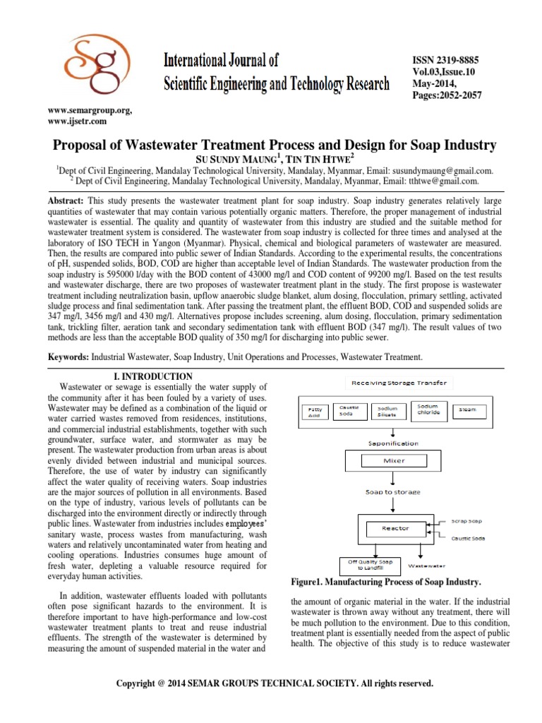 Case Study For Soap Waste Water | PDF | Sewage Treatment | Wastewater
