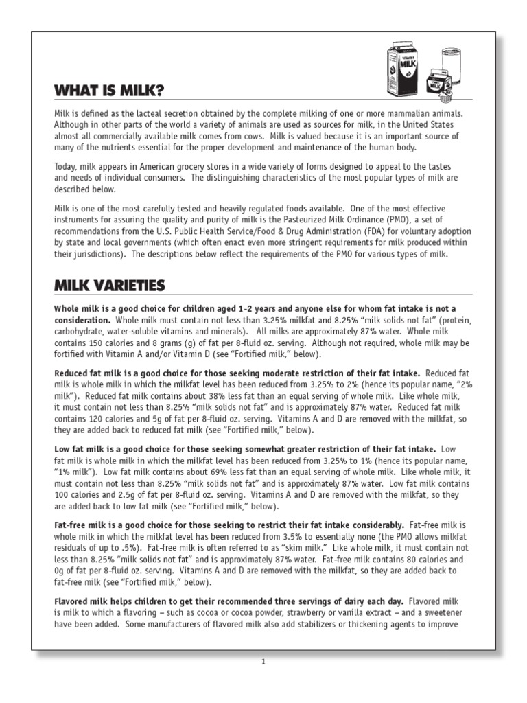 What Is Milk | PDF | Powdered Milk | Milk