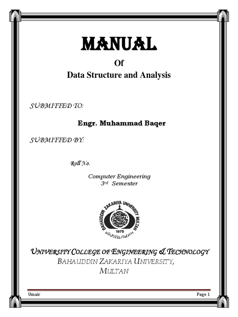 Data Structure & Analysis Maual | PDF | Queue (Abstract Data Type ...