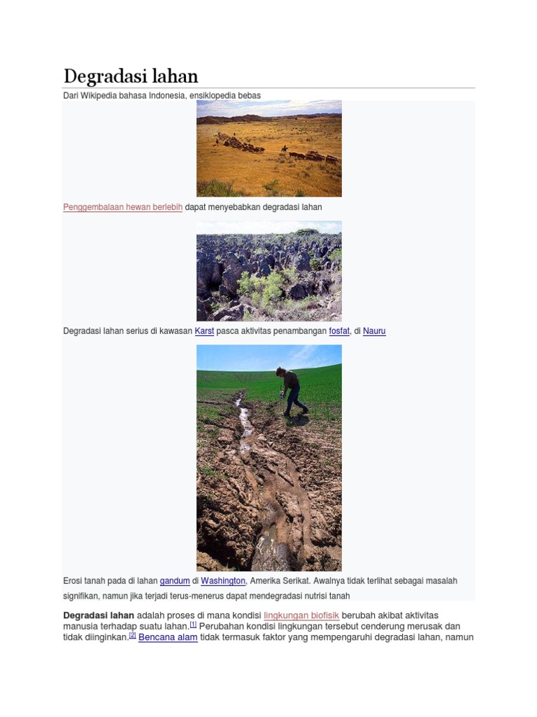 Degradasi Lahan | PDF
