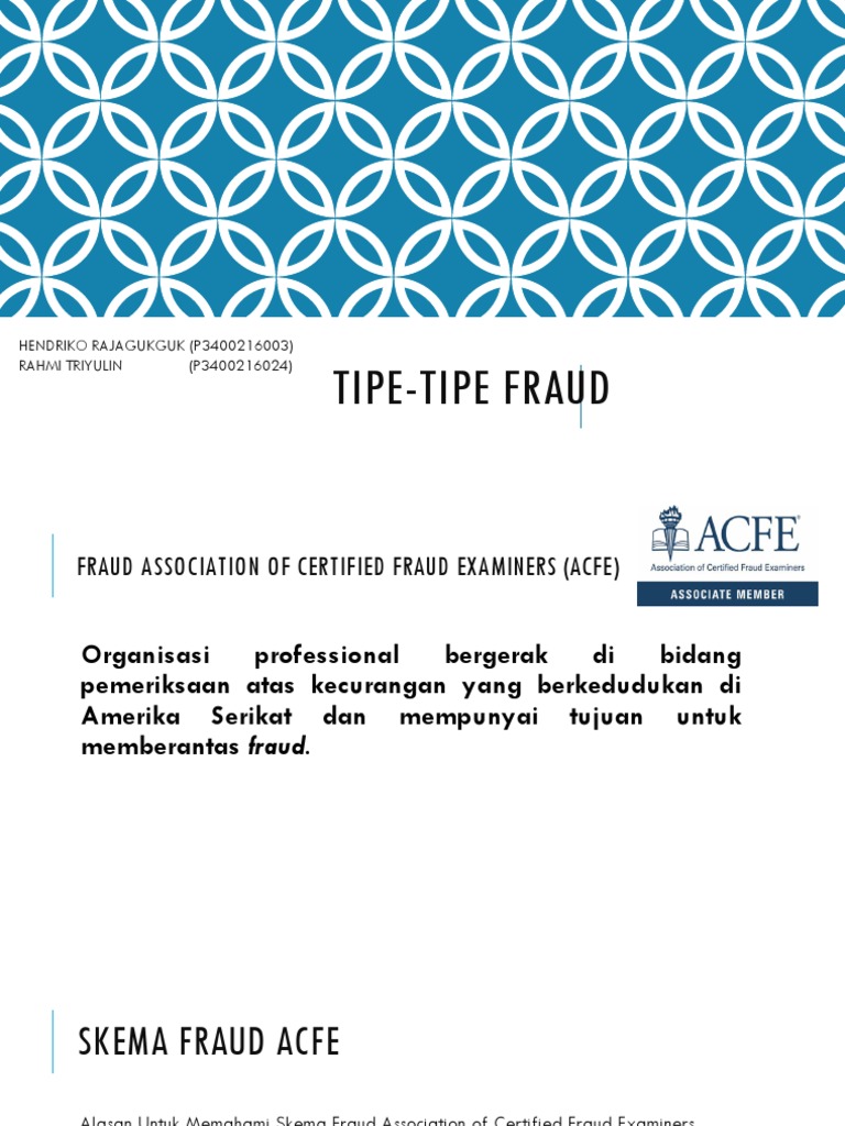 Presentasi Bab 3 Fraud Dan Atestasi (Tipe-Tipe Fraud) | PDF