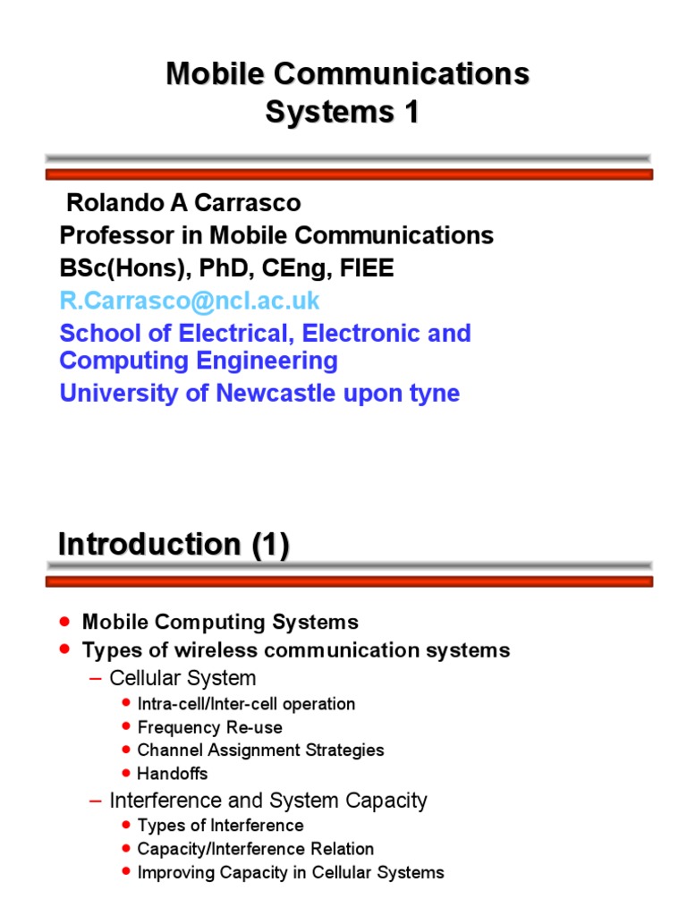 Cellular Systems in Mobile Computing | PDF | Cellular Network | Channel Access Method