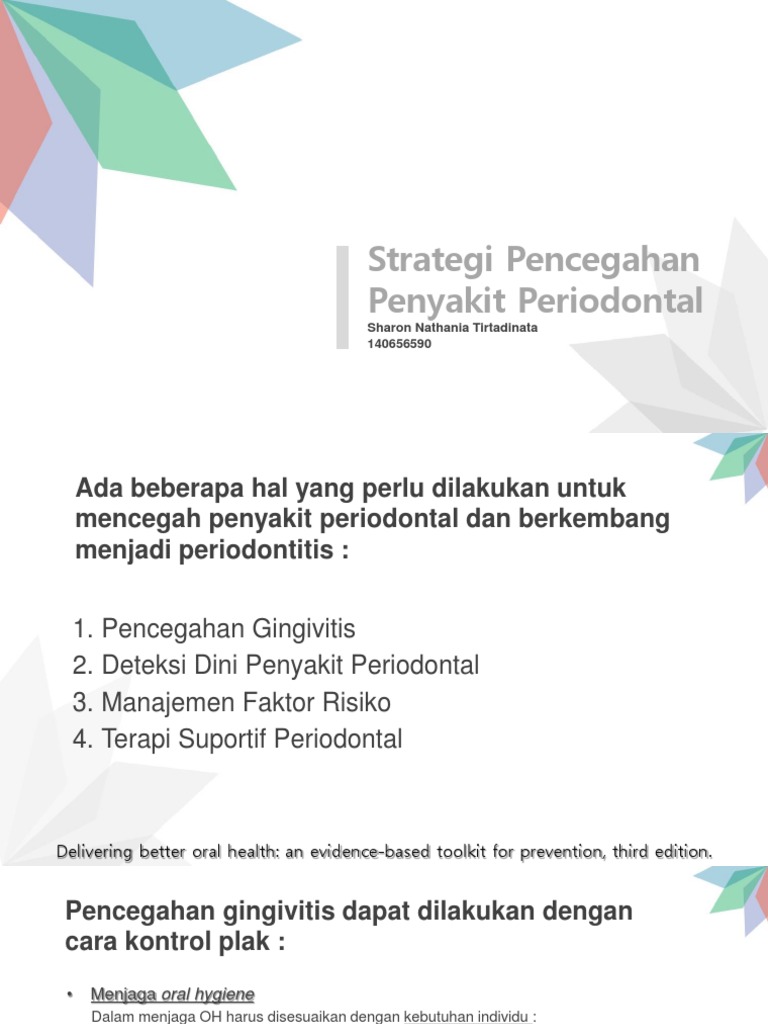 Strategi Pencegahan Penyakit Periodontal | PDF | Pengembangan Diri | Kesehatan Holistik