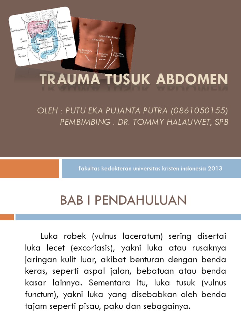 Presentasi Trauma Tusuk Abdomen | PDF
