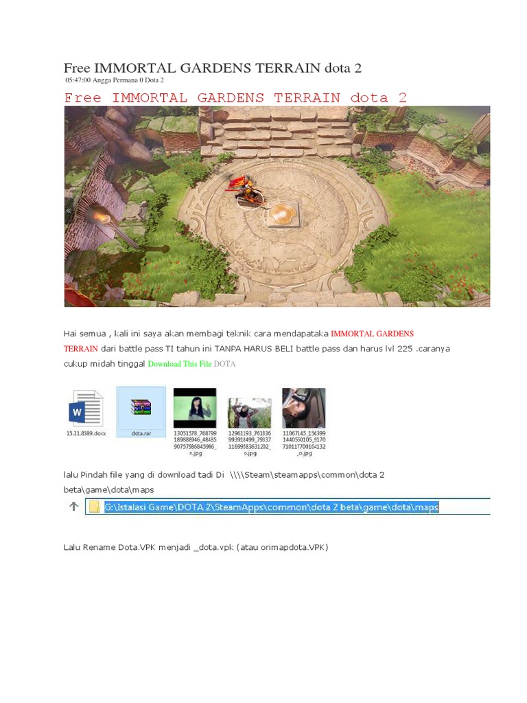 Free Immortal Gardens Terrain Dota 2 | PDF