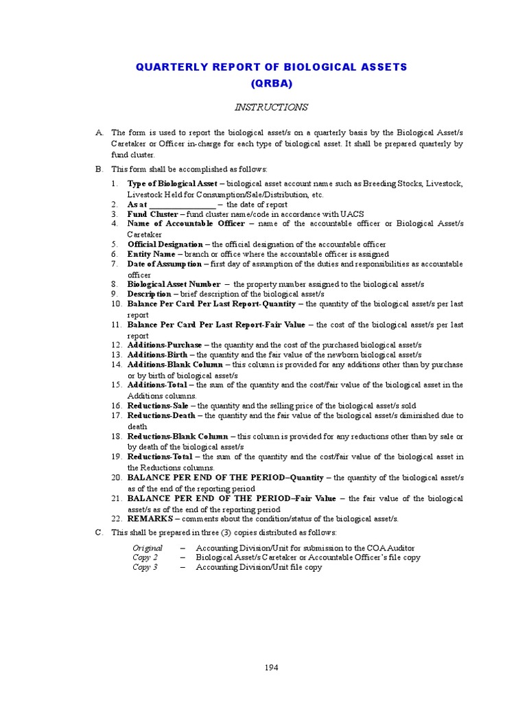 Appendix 79 - Instructions - QRBA | PDF