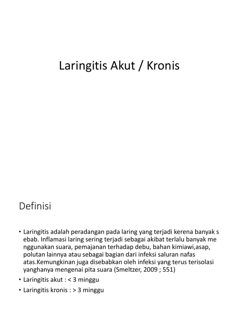 Laringitis Akut | PDF