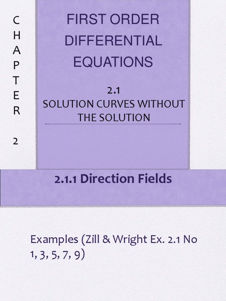 First-Order Differential Equations Guide | PDF | Asymptote | Equations