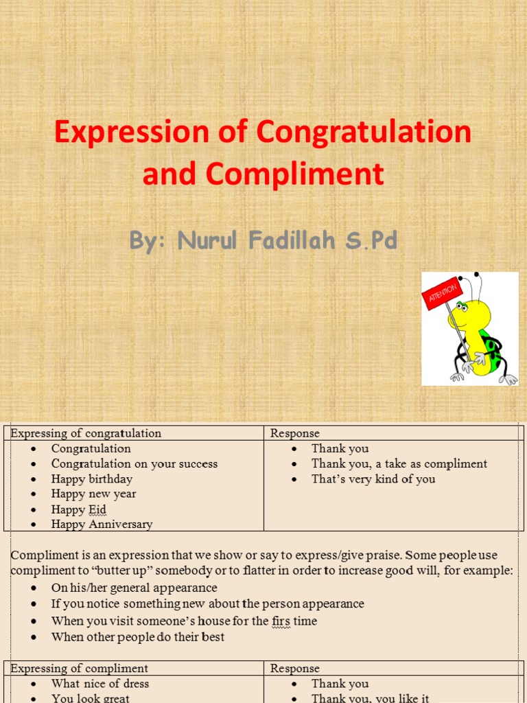 Expression of Congratulation and Compliment | PDF