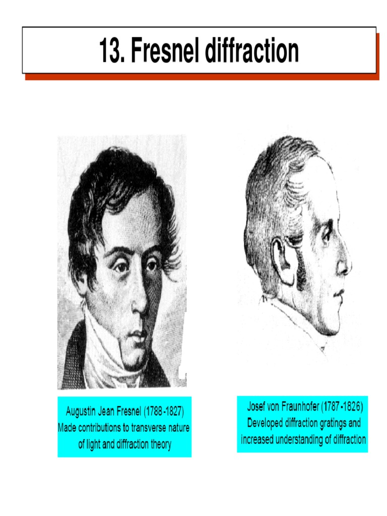 Fresnel Diffraction PDF | PDF | Diffraction | Waves