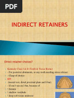 Indirect Retainers in RPD Design | PDF | Dentures | Dentistry Branches