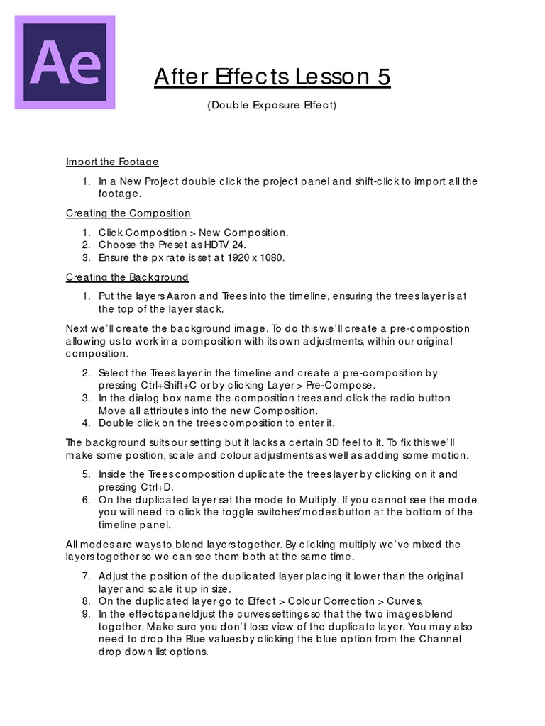 After Effects Lesson 5 | PDF | Vision | Color
