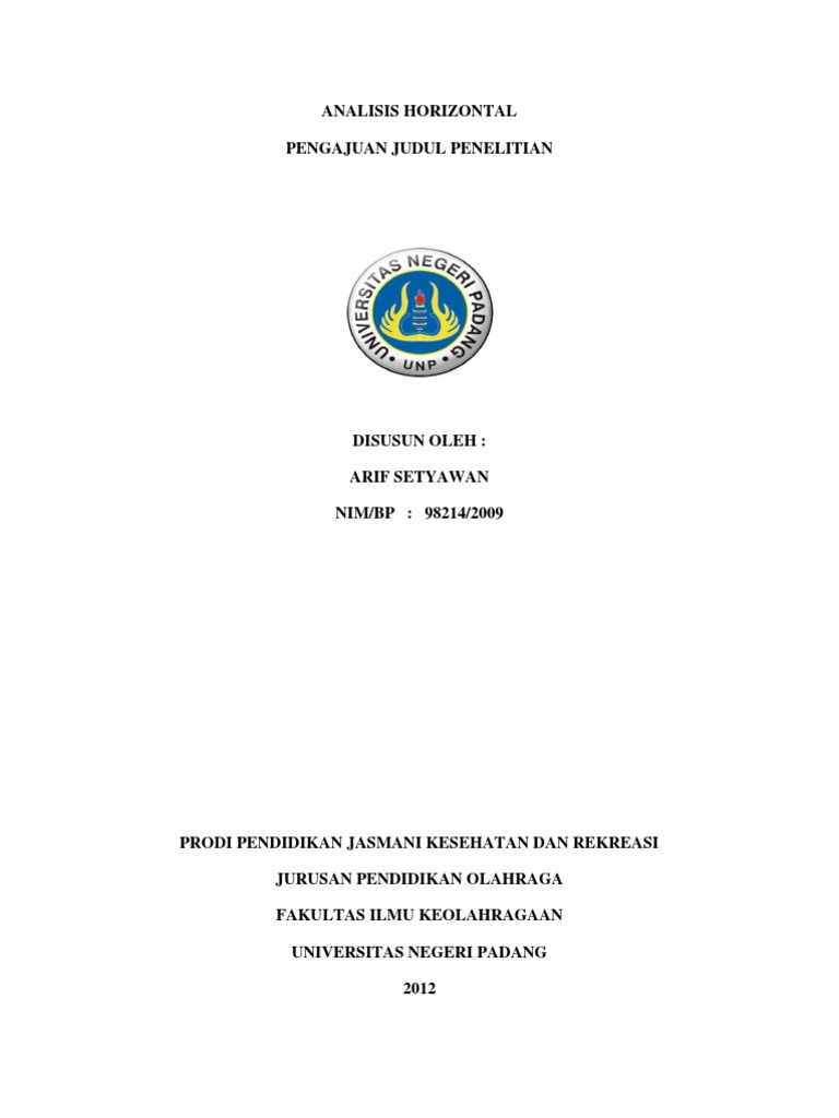 Analisis Horizontal Skripsi Atlet Lari | PDF