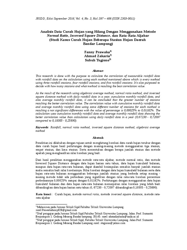 Analisis Curah Hujan PDF | PDF | Teaching Methods & Materials