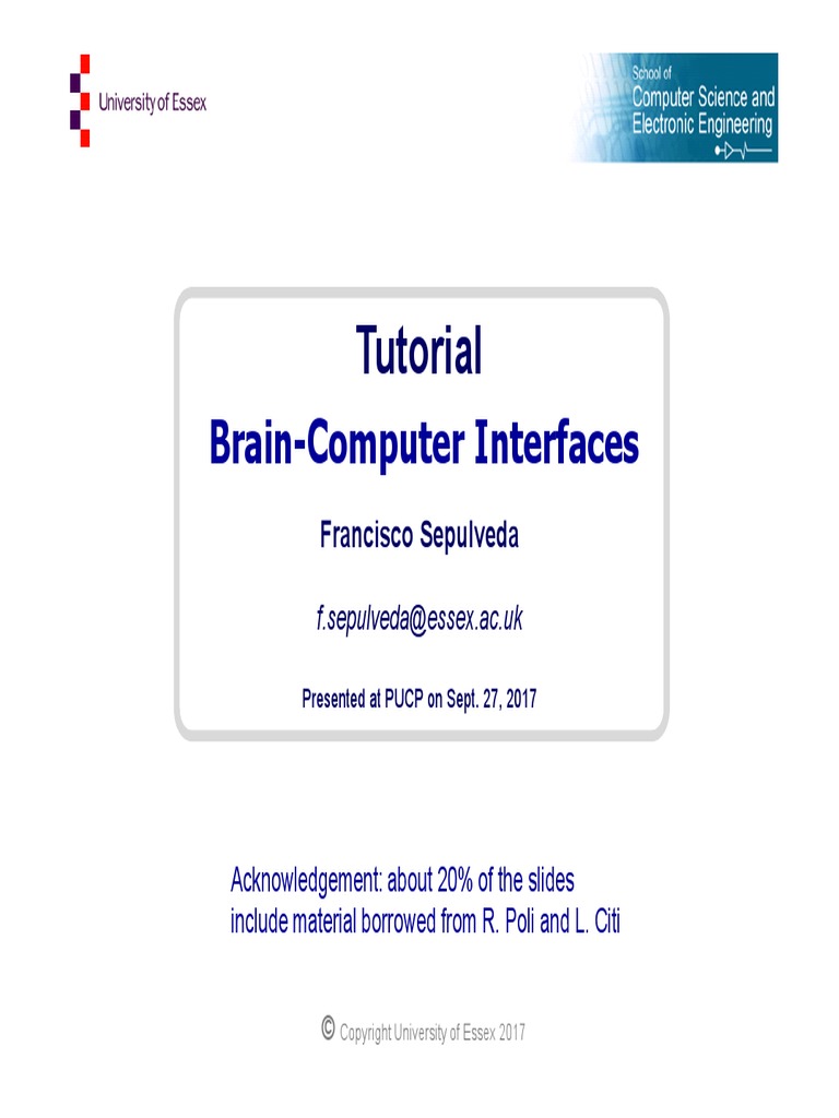Tutorial: Brain-Computer Interfaces | PDF | Electroencephalography | Axon