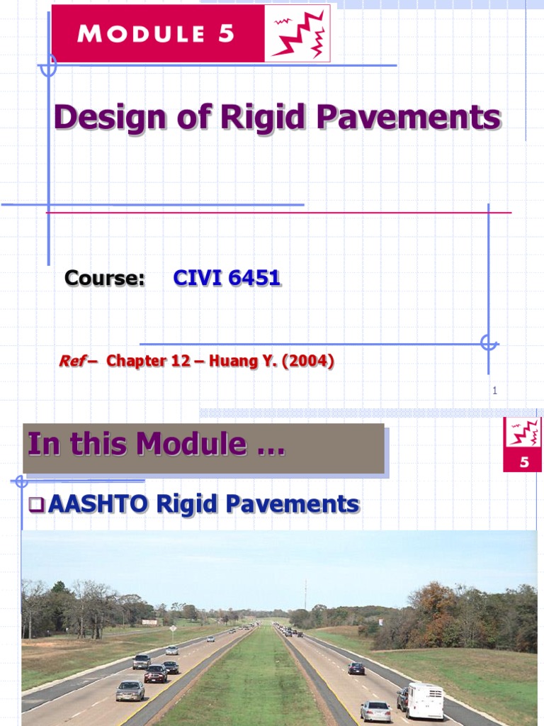 Module 05 Amador Part 1 AASHTO Rigid | PDF | Road Surface | Reinforced Concrete