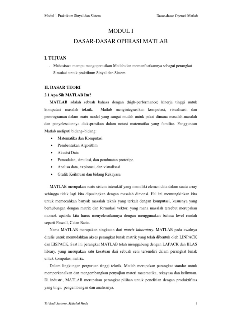 Pengenalan Matlab PDF | PDF