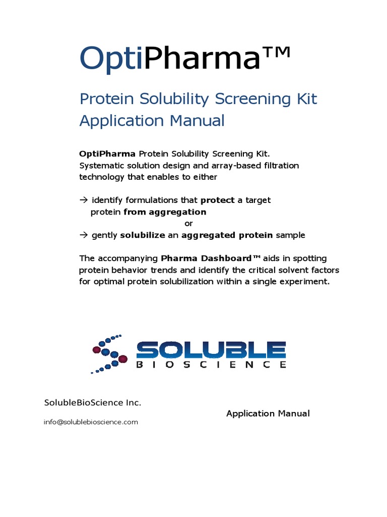 Protein Solubility and Stability Kits | PDF | Polyacrylamide Gel ...