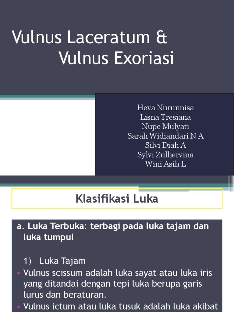 Vulnus Laceratum | PDF | Kesehatan Holistik | Dewasa Muda